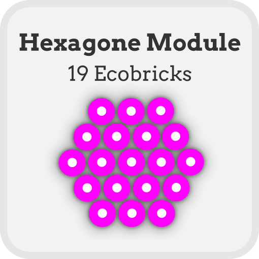 Hex module-grey - Ecobricks.org